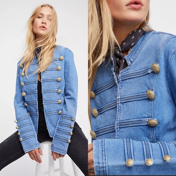 Free People | Jackets & Coats | Free People Fitted Military Jacket ...